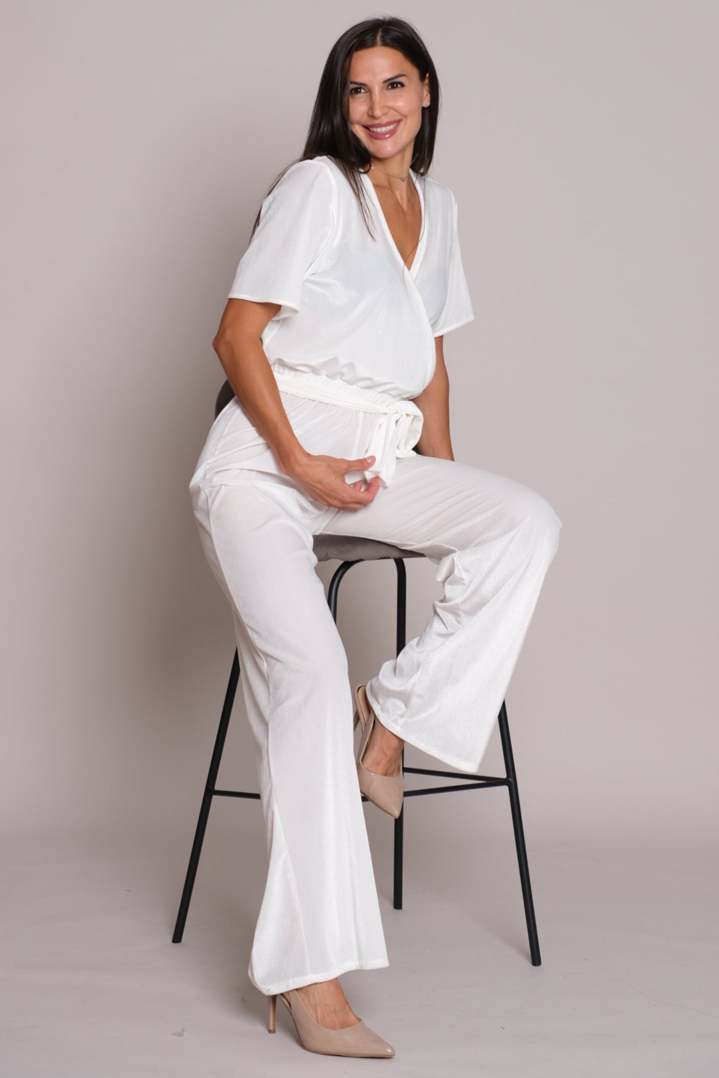 Velora Jumpsuit Pure White – LavaLin